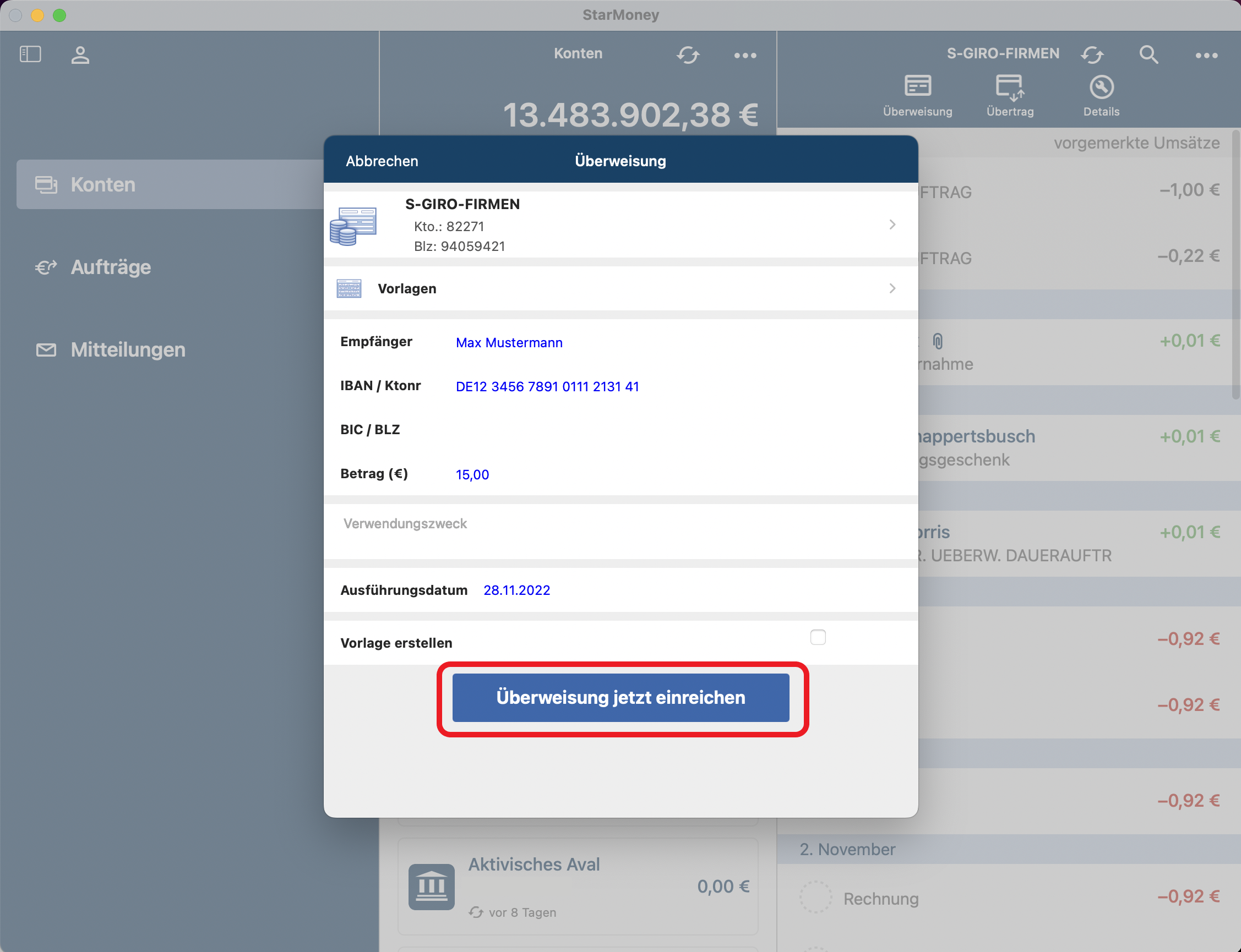 Terminüberweisungen, Daueraufträge – StarMoney Hilfe-Center